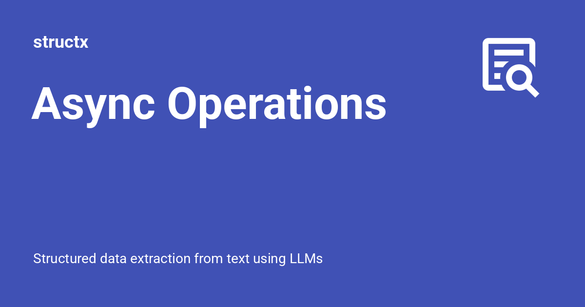 Async Operations - structx